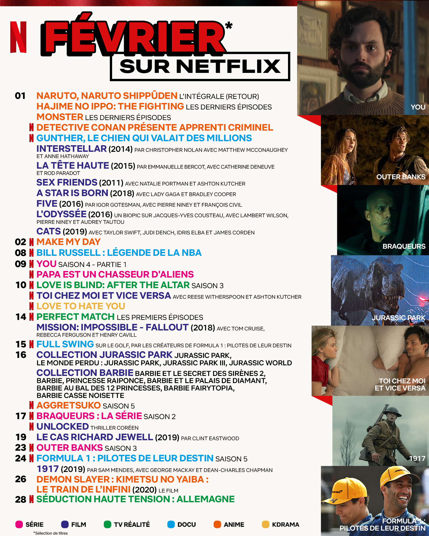 Découvrez les nouveautés qui débarqueront sur Netflix en février ...